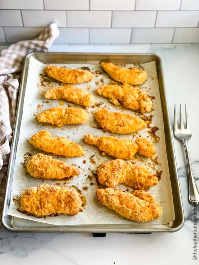Crispy Bisquick Chicken Tenders - The Feathered Nester
