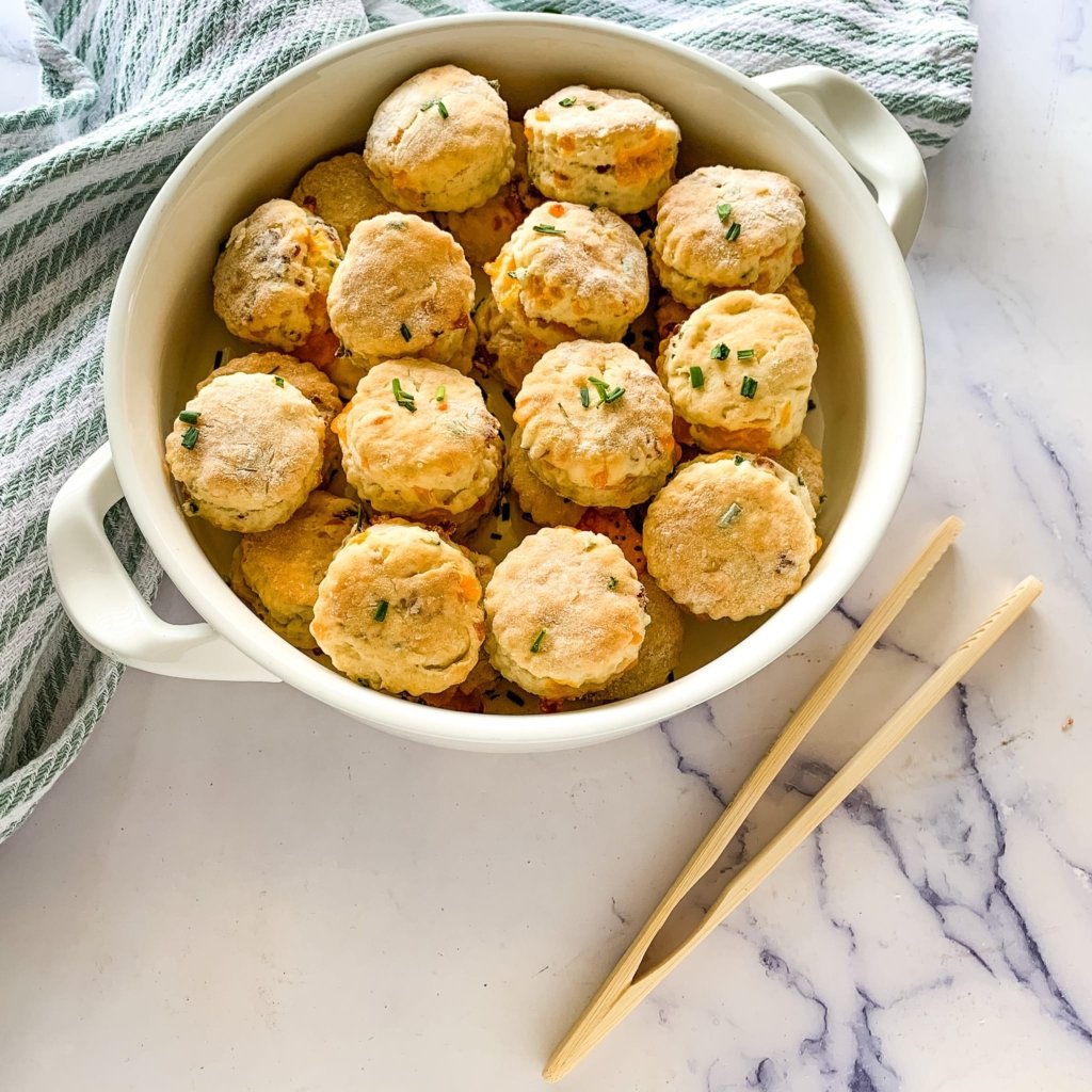 Cheesy Mini Biscuits - The Feathered Nester
