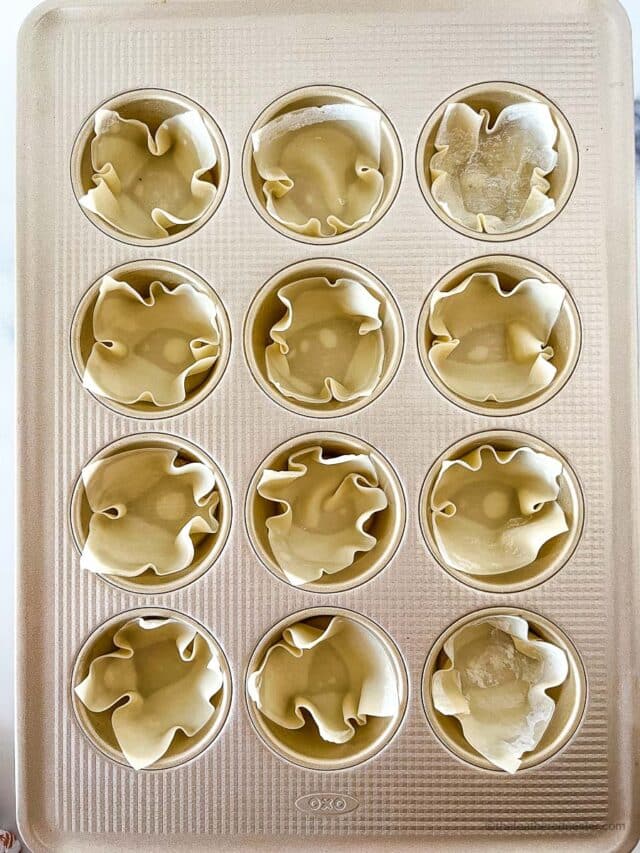 How to Make Wonton Cups - The Feathered Nester