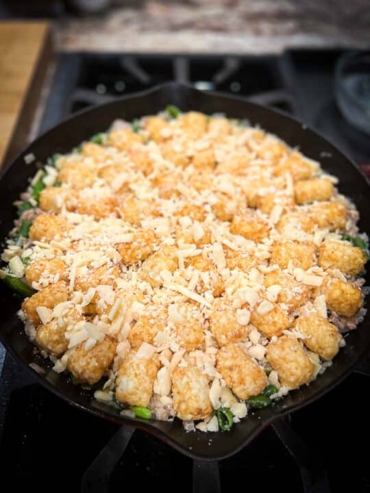 Tater Tot Turkey Casserole - The Feathered Nester