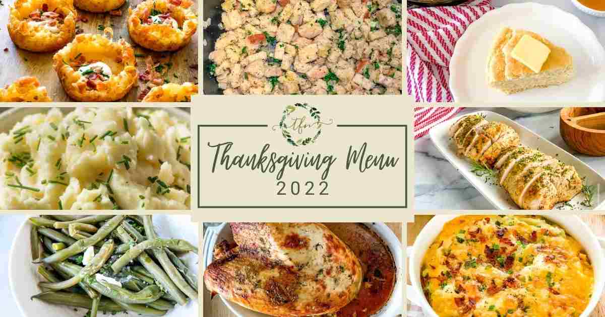 Thanksgiving Menu 2022 - The Feathered Nester