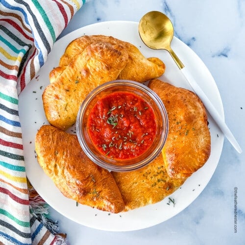 Mini Pepperoni Calzones (made easy from frozen dough)