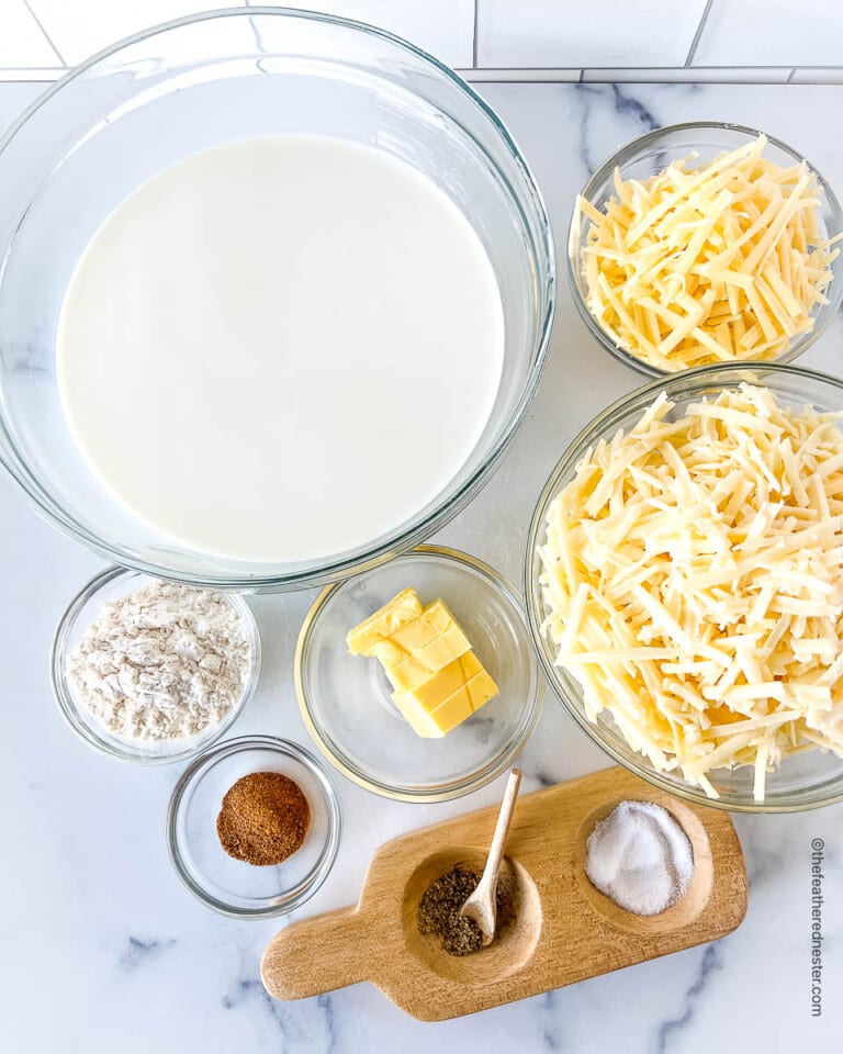White Bechamel Cheese Sauce - The Feathered Nester