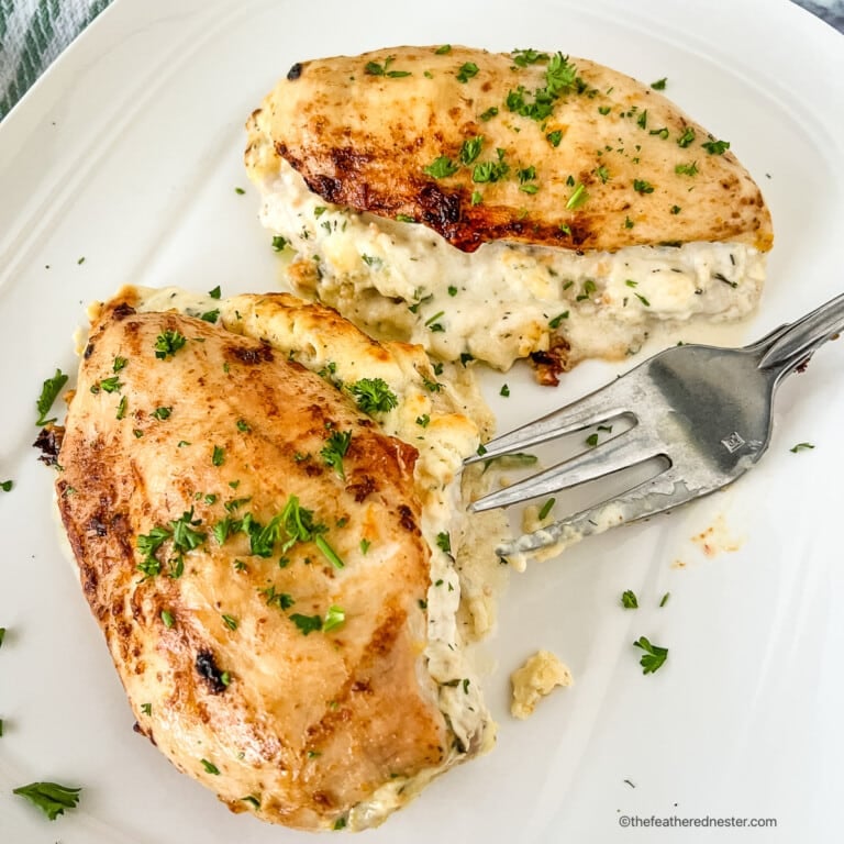 Ruth Chris Stuffed Chicken (Copycat) - The Feathered Nester