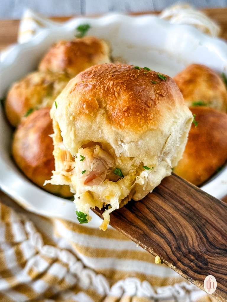 Stuffed Pull Apart Dinner Rolls - The Feathered Nester